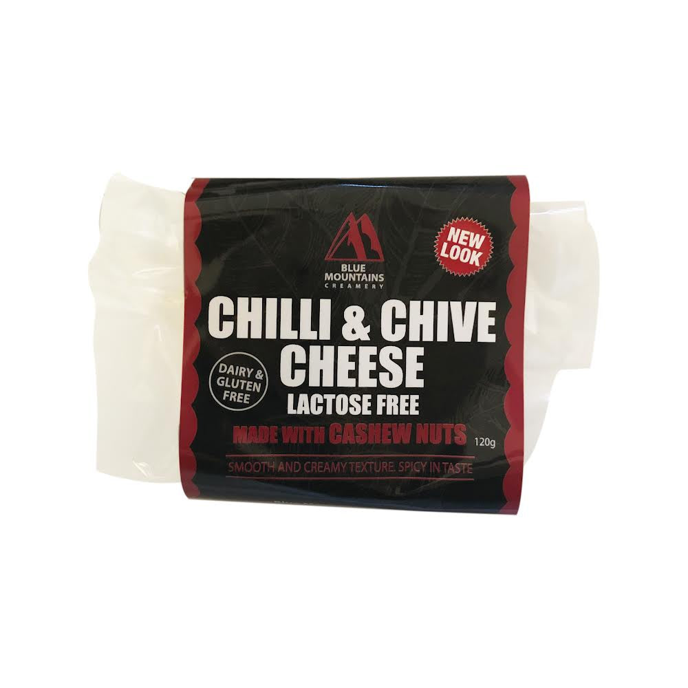 Blue Mountains Creamery Cashew Cheese 120g - Chilli & Chive – La Vida Vegan