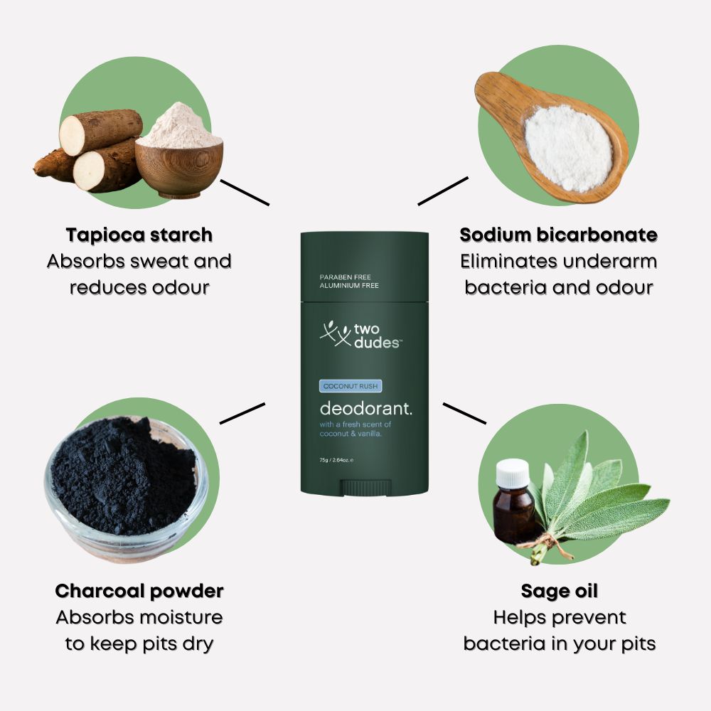 Two Dudes Coconut Rush Deodorant Stick 75g – La Vida Vegan