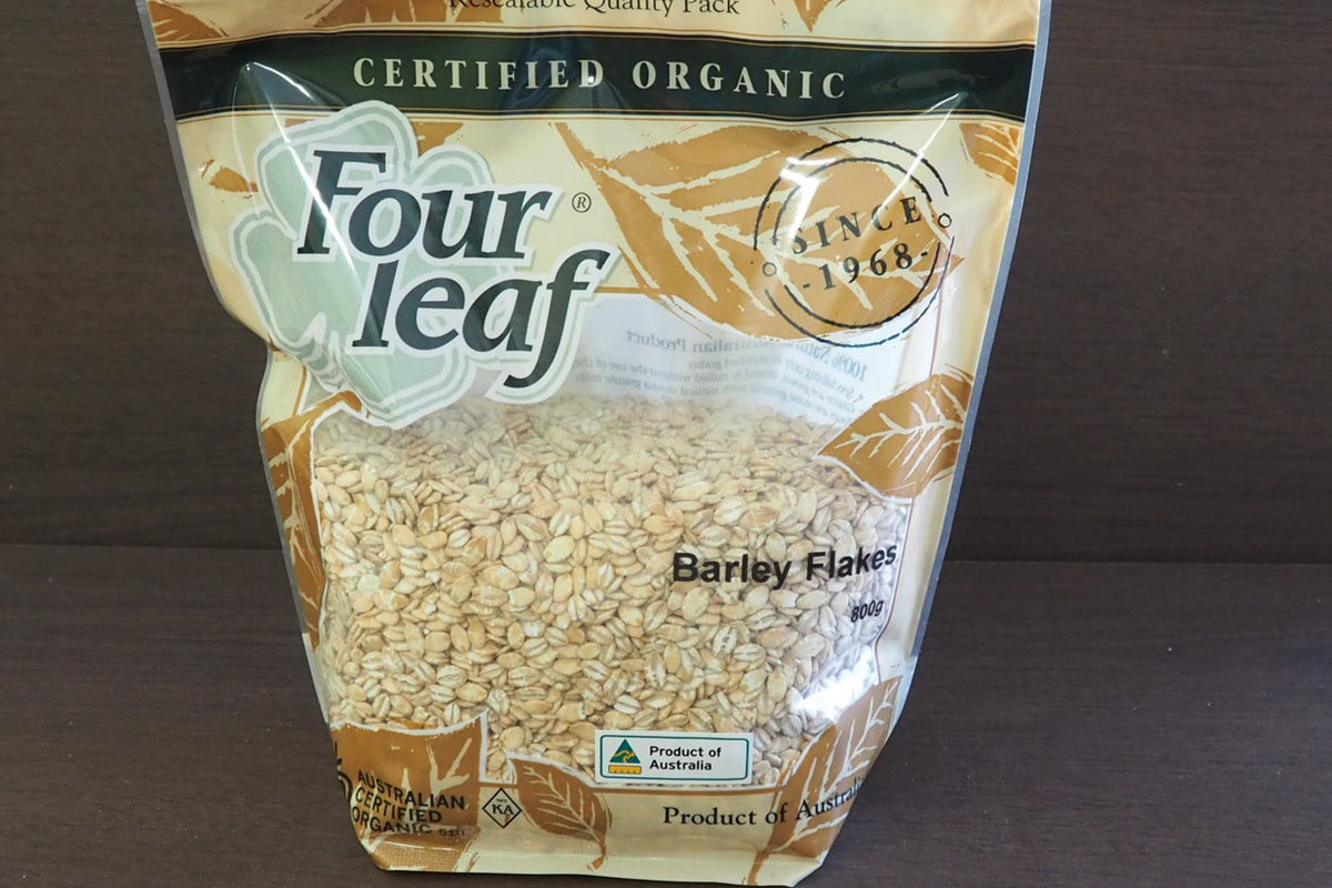 Four Leaf Milling Organic Barley Flakes 800g – La Vida Vegan