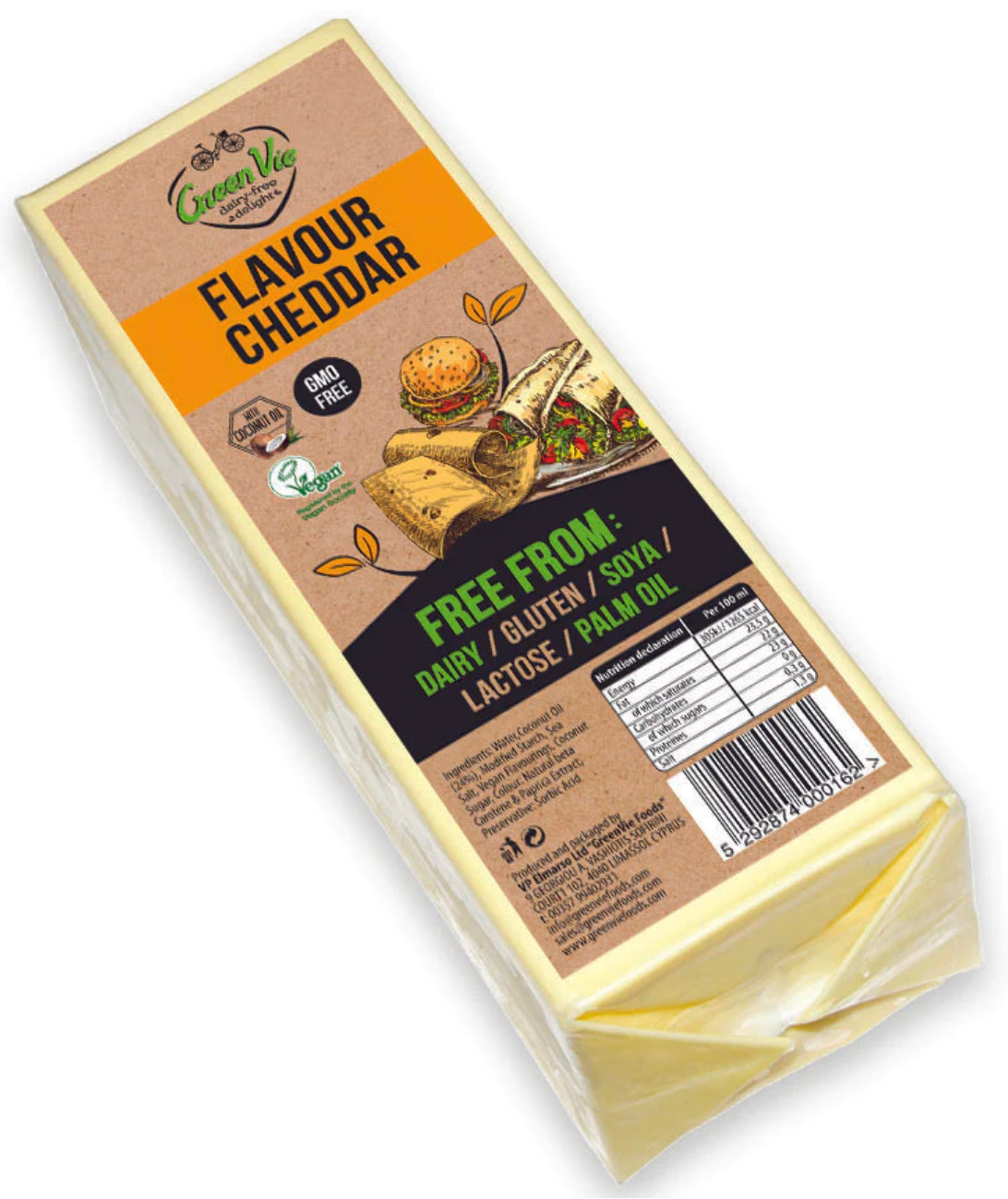 Green Vie Cheddar Cheese Block 2.5kg (FS) – La Vida Vegan