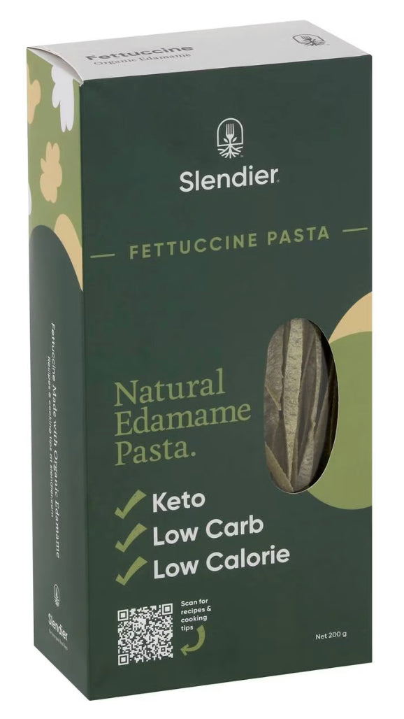 Slendier Edamame Bean Organic Fettuccine 200g – La Vida Vegan