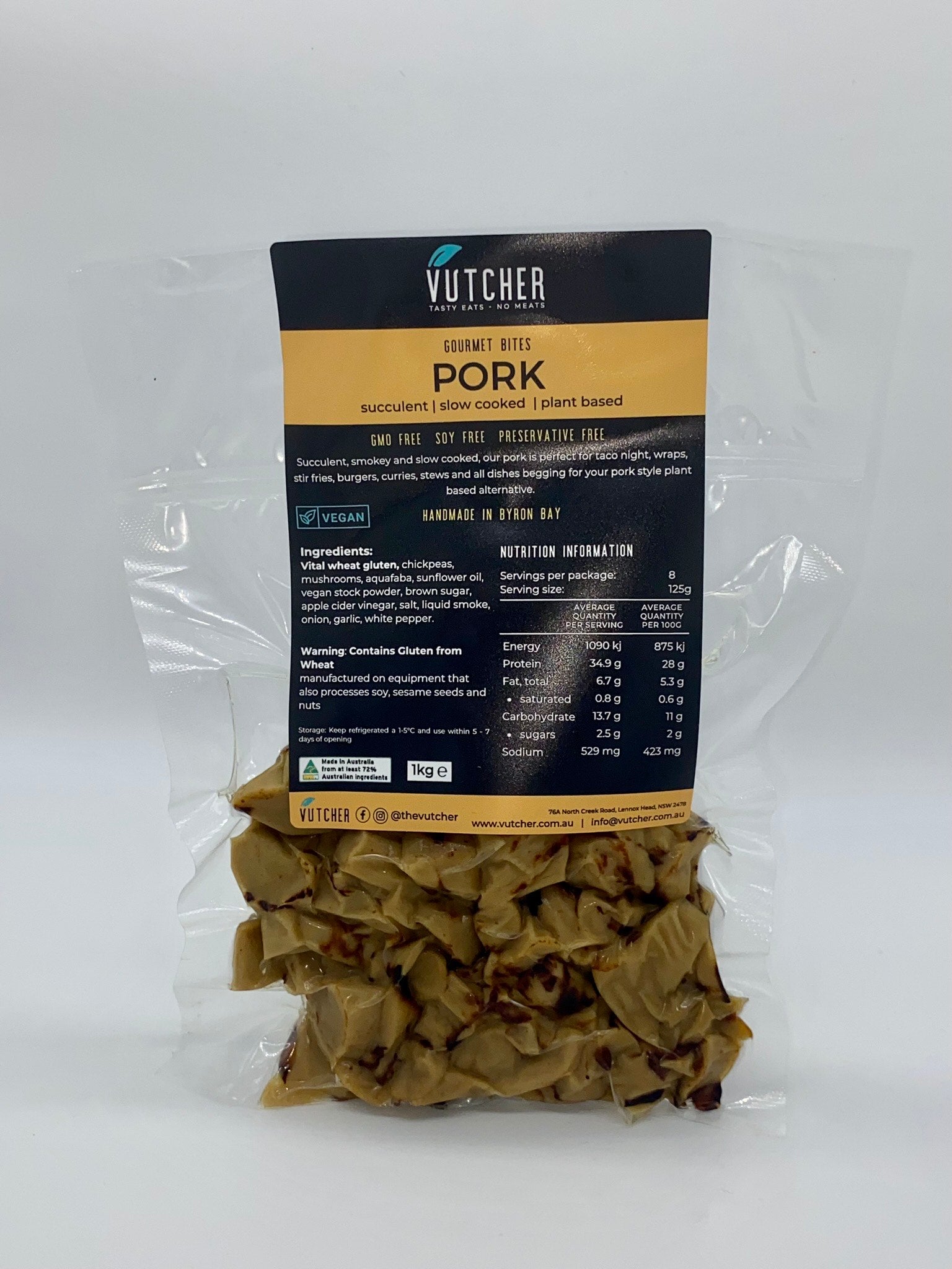 VUTCHER Gourmet Pork Bites 1kg – La Vida Vegan