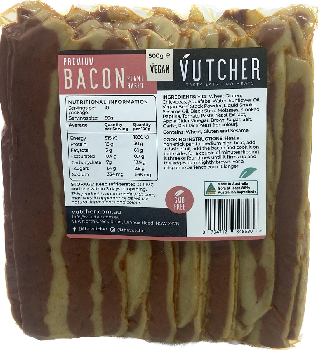 VUTCHER Premium Bacon Rashers 500g – La Vida Vegan
