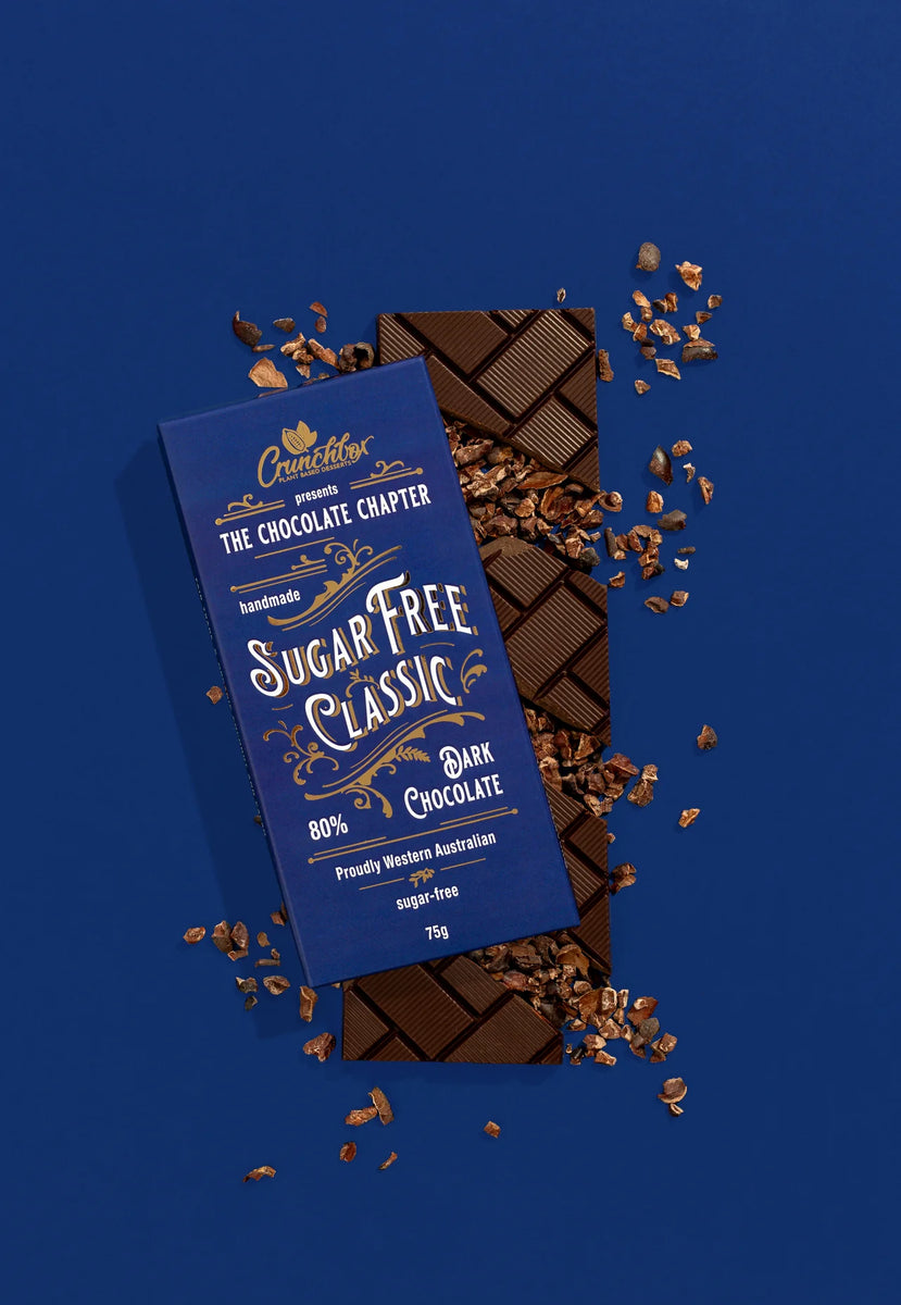 (BB: 31.12.25) Crunchbox Chocolate Bar 75g - Sugar Free Classic 80% ...