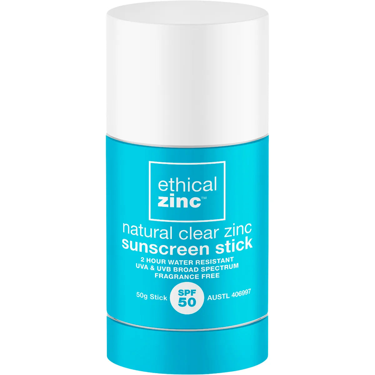Ethical Zinc Natural Clear Zinc Sunscreen Stick SPF50 50g – La Vida Vegan