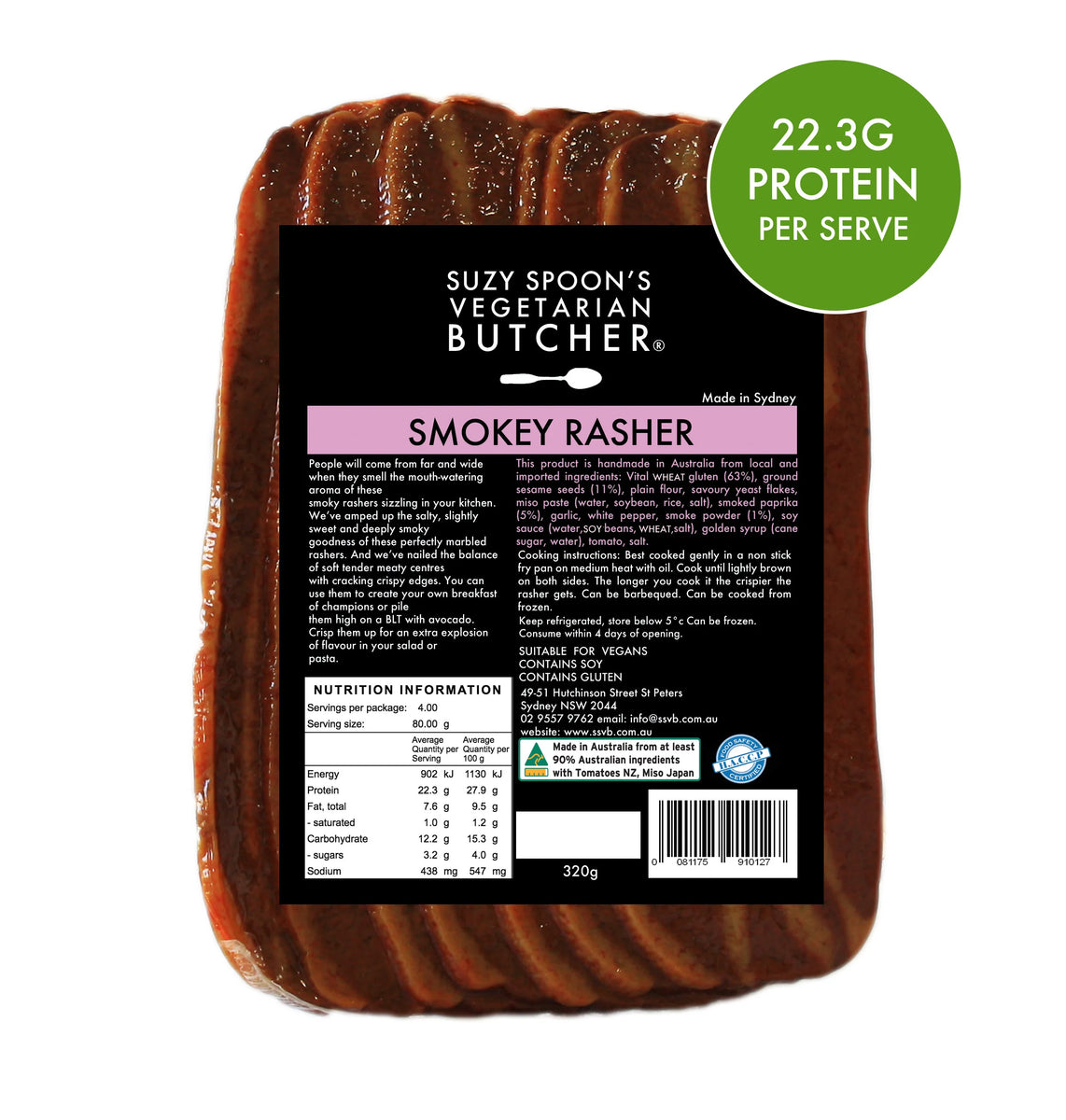 Suzy Spoon’s Smokey Rasher 320g – La Vida Vegan