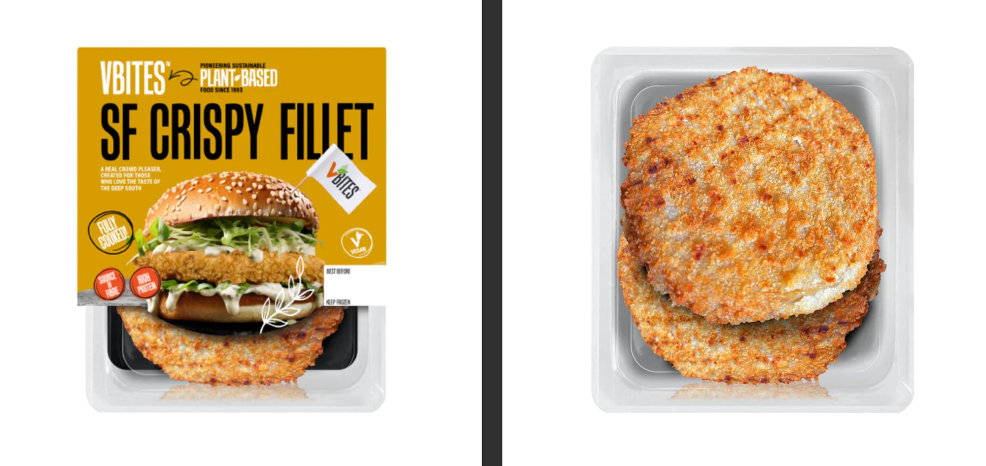 Vbites Southern Fried Crispy Fillet Burgers 225g – La Vida Vegan
