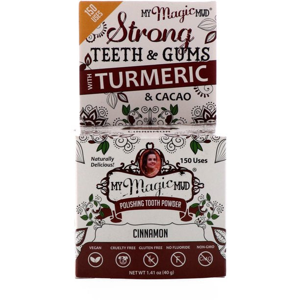 My Magic Mud Cinnamon Polishing Tooth Powder with Turmeric & Cacao 40g ...