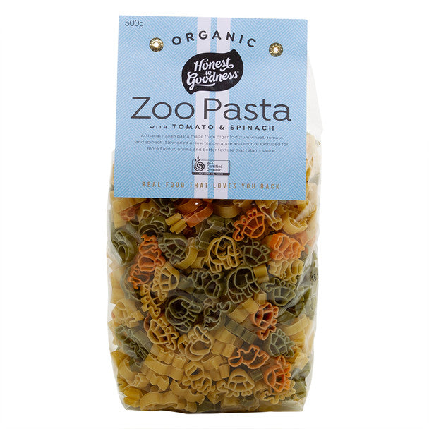 H2G Organic Zoo Pasta with Tomato & Spinach 500g – La Vida Vegan