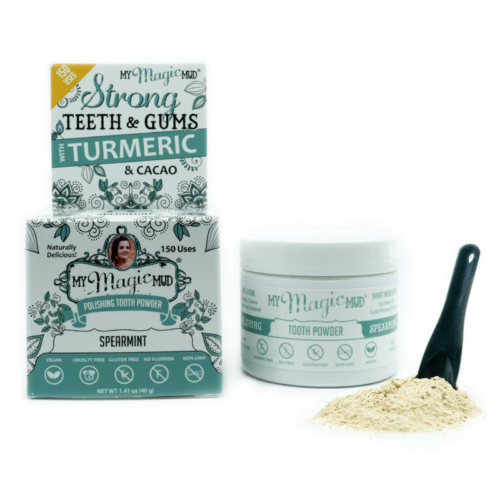 My Magic Mud Spearmint Polishing Tooth Powder with Turmeric & Cacao 40 ...